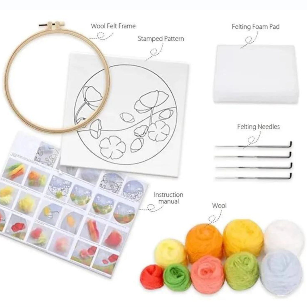 Needle Wool Felt Painting Craft Kits Mountain Scenery - Northern Light ...