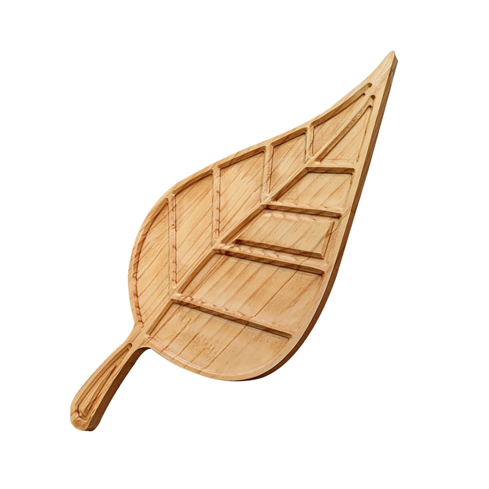 Blank Wooden Tray Board - Large Segmented Leaf – Craft Outlet Australia