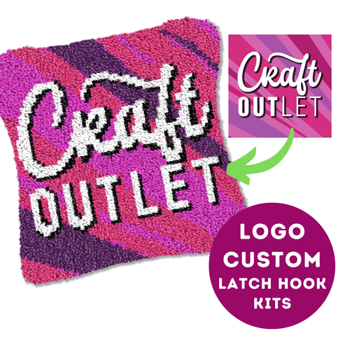 Customised Latch Hook Rug Making Kits - Small Line Art Design – Craft ...