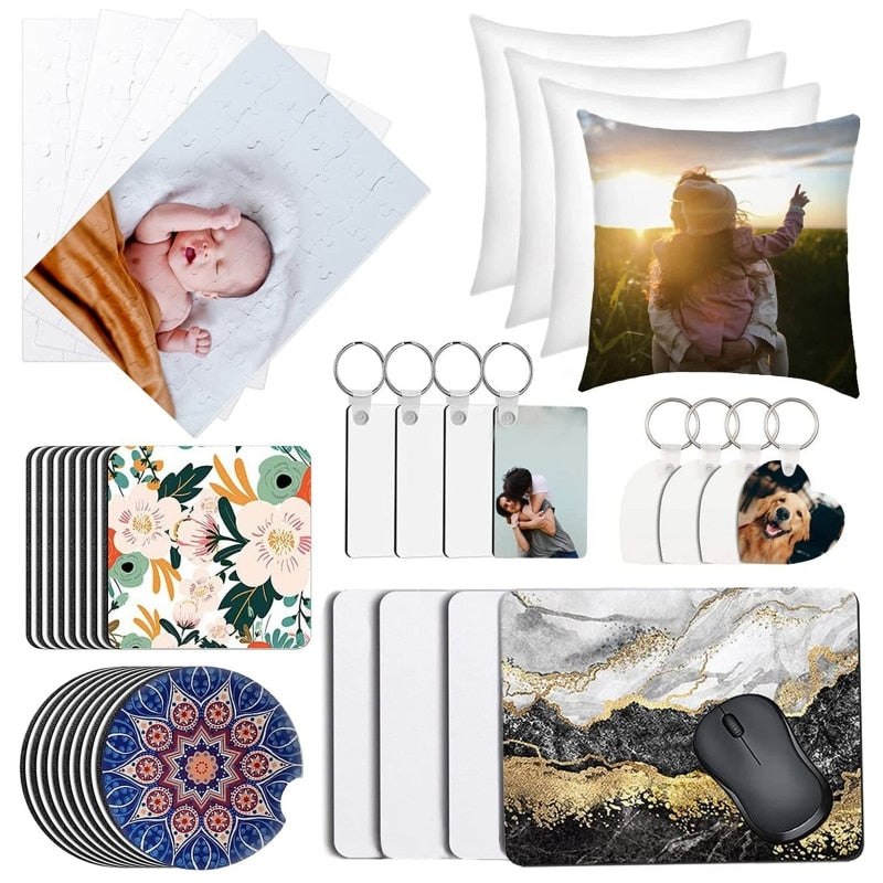 Heat Transfer Dye Sublimation Blanks Starter Pack 40pc – Craft Outlet ...